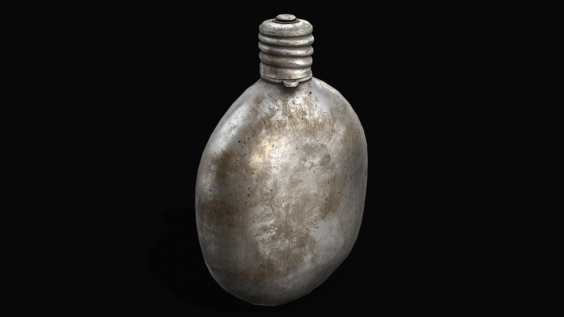 Worn Military Flask Model - TurboSquid 2215784