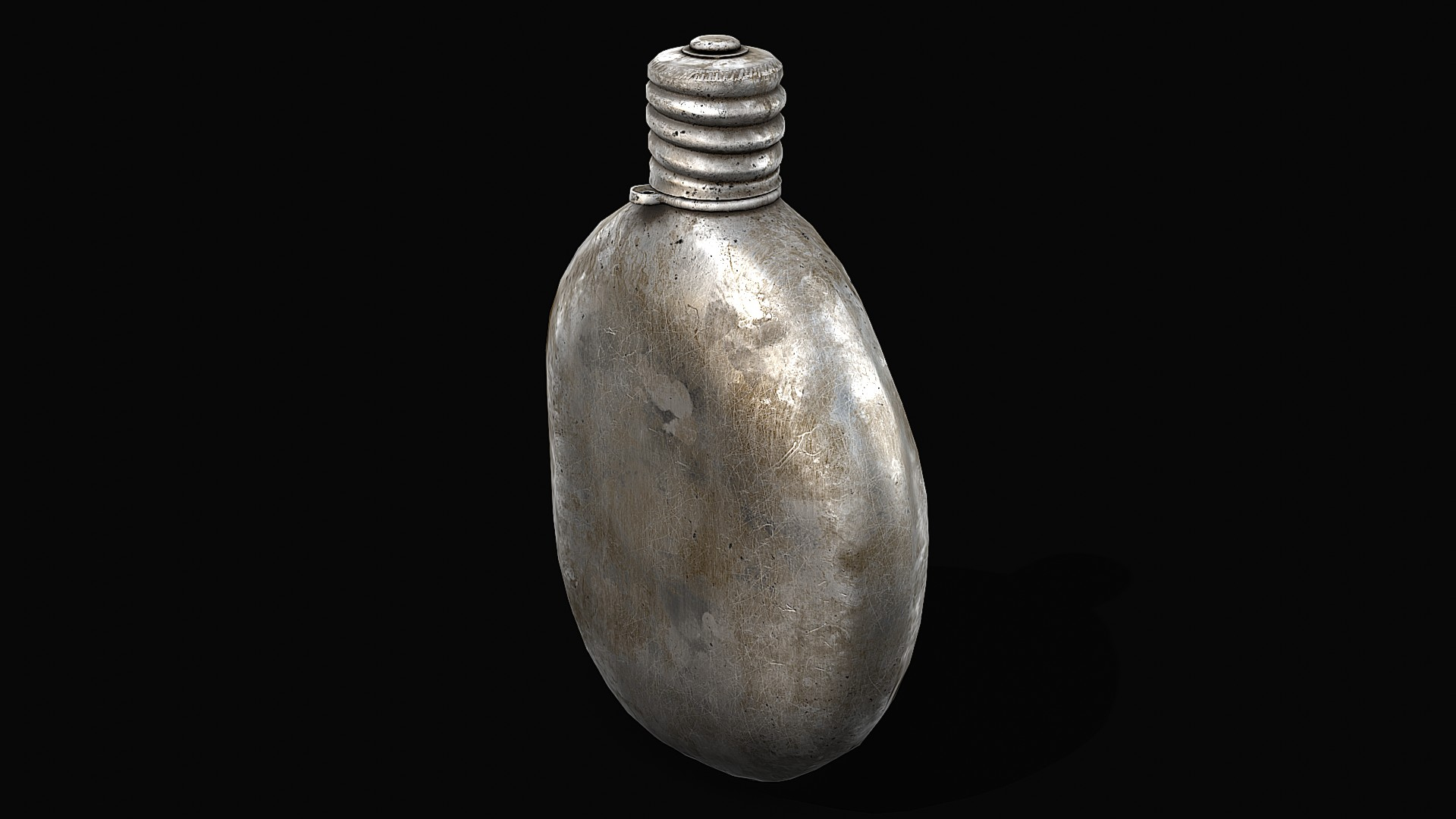 Worn Military Flask Model - TurboSquid 2215784