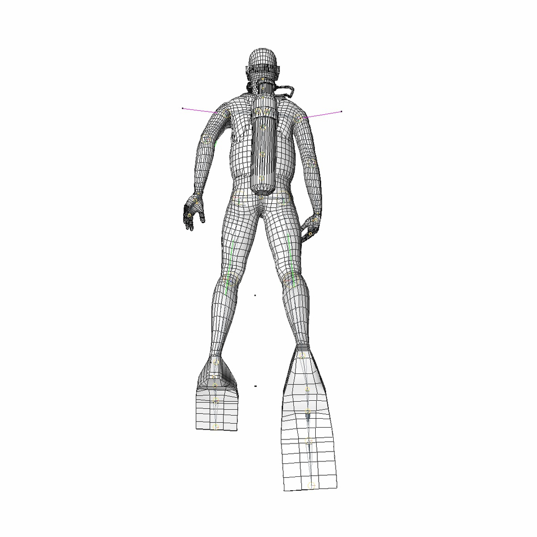 3D diver swimming person animation model - TurboSquid 1257975