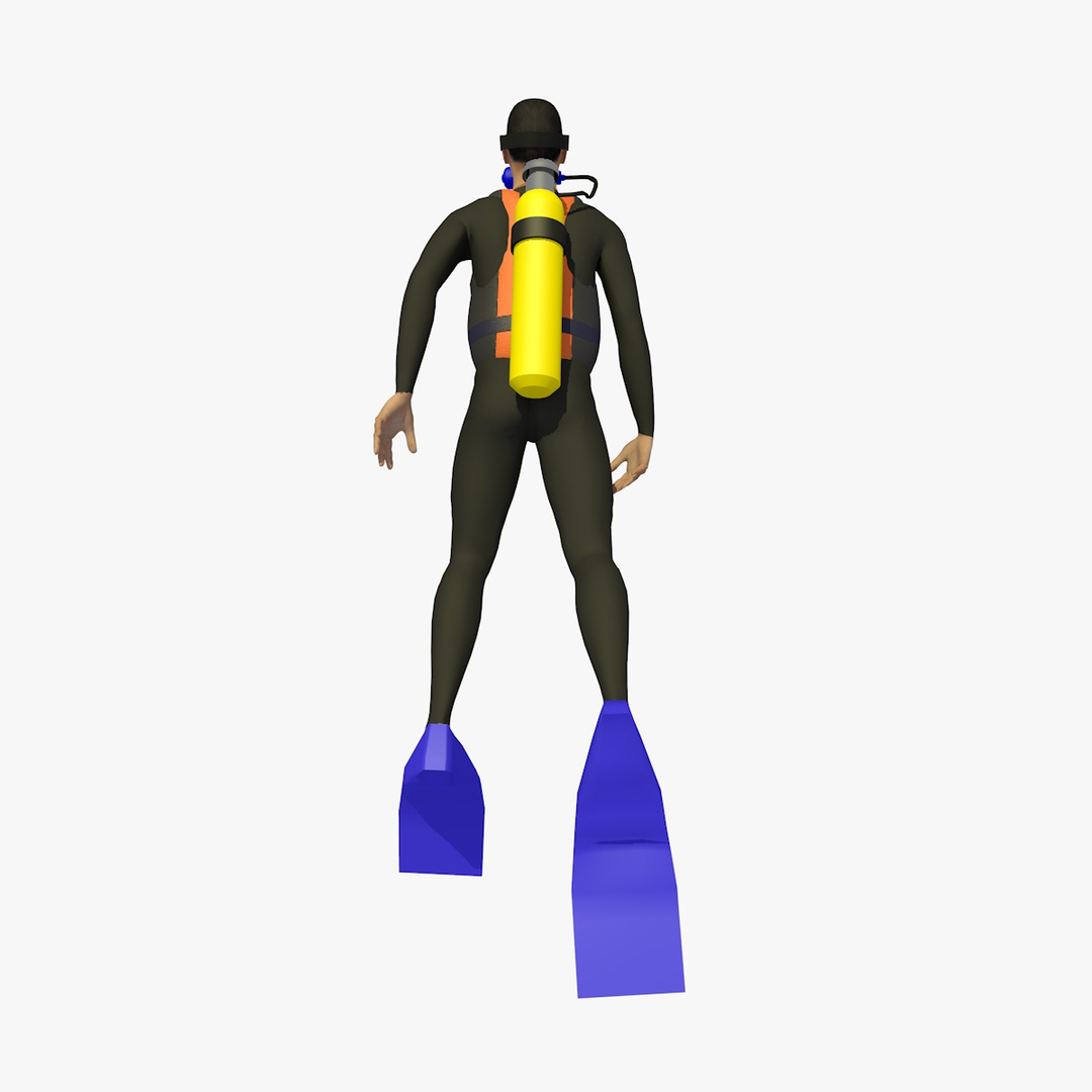 3D diver swimming person animation model - TurboSquid 1257975
