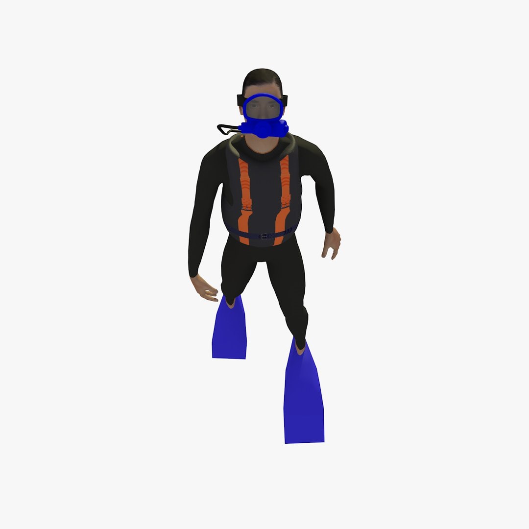 3D Diver Swimming Person Animation Model - TurboSquid 1257975