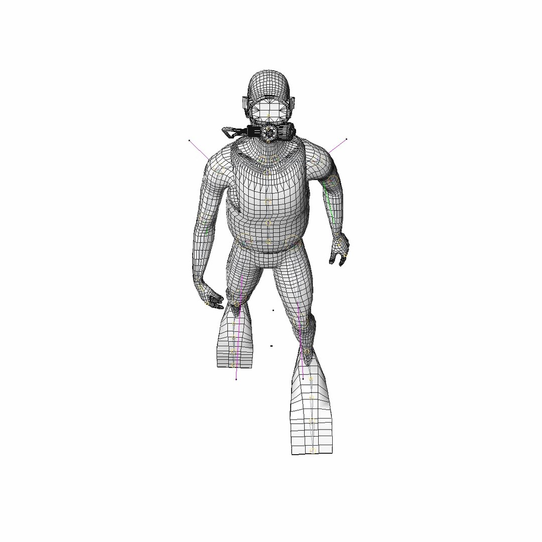 3D Diver Swimming Person Animation Model - TurboSquid 1257975