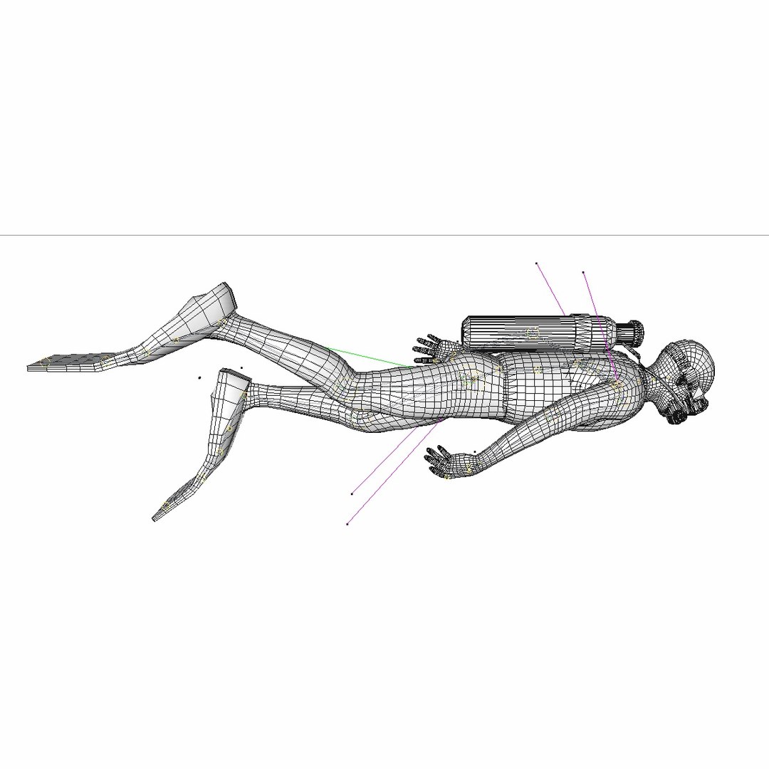 3D Diver Swimming Person Animation Model - TurboSquid 1257975
