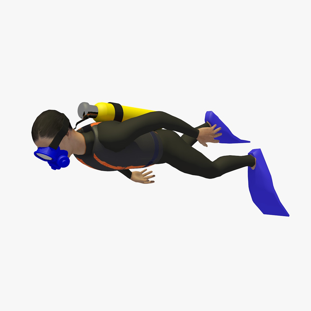 3D Diver Swimming Person Animation Model - TurboSquid 1257975