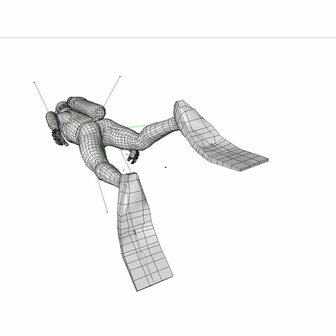 3D diver swimming person animation model - TurboSquid 1257975