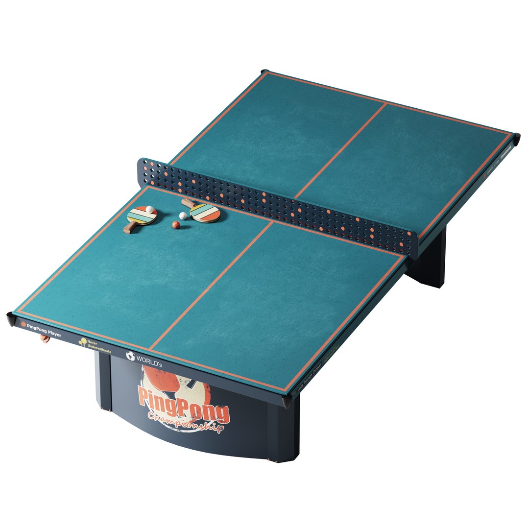 3D Table Tennis - Ping Pong Table - World - TurboSquid 2251019