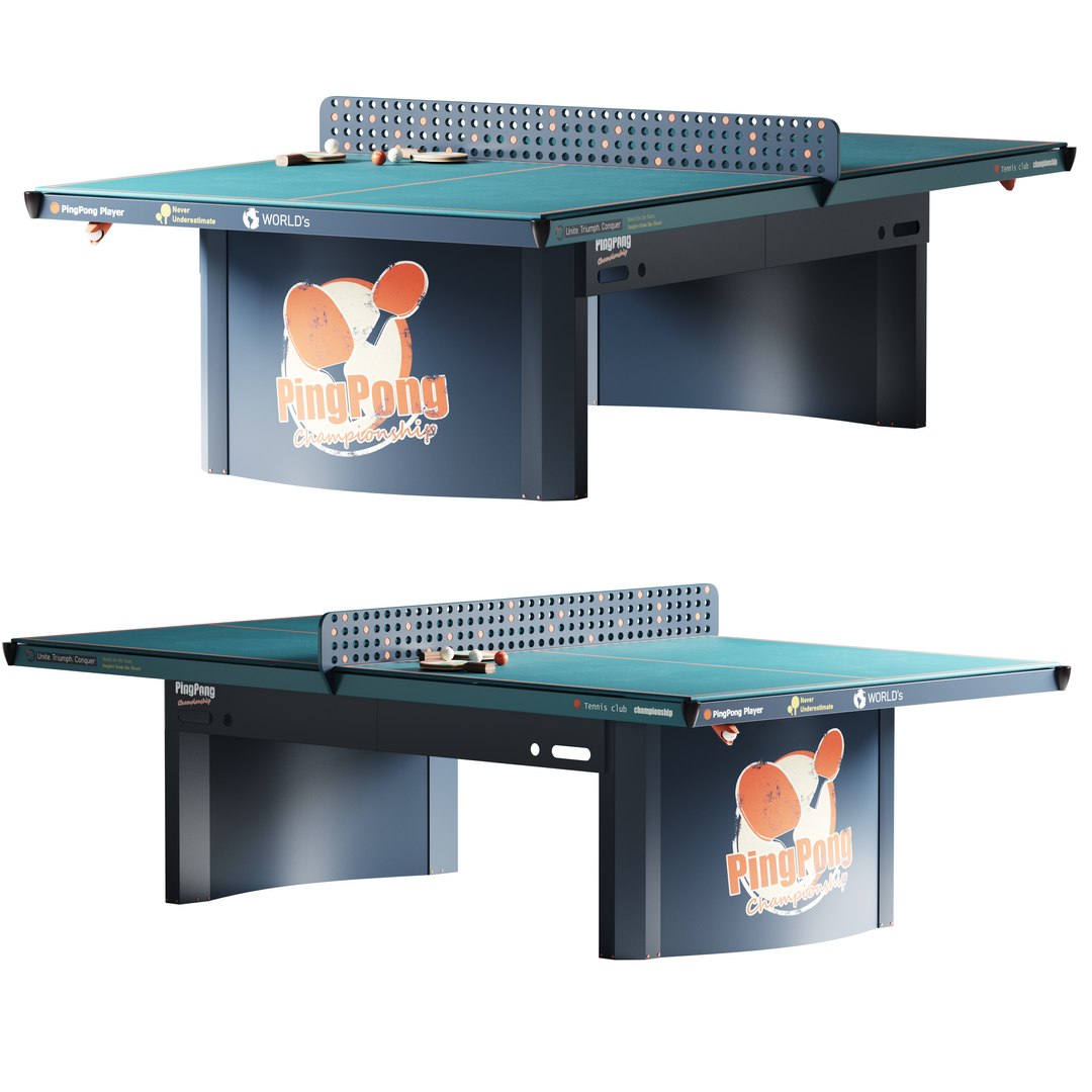 3D Table Tennis - Ping Pong Table - World - TurboSquid 2251019