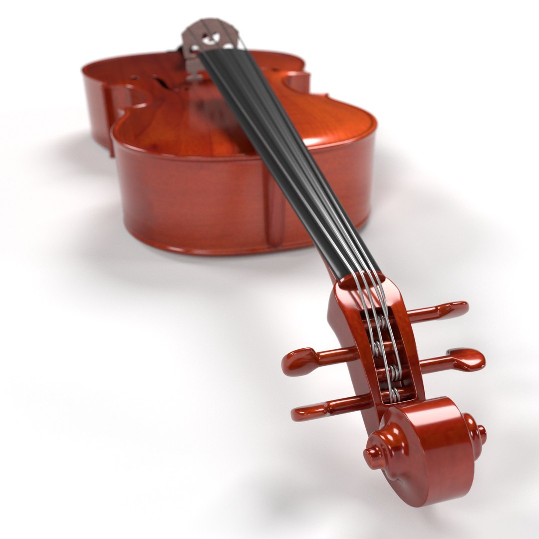bowed strings 3d model