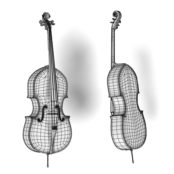 bowed strings 3d model