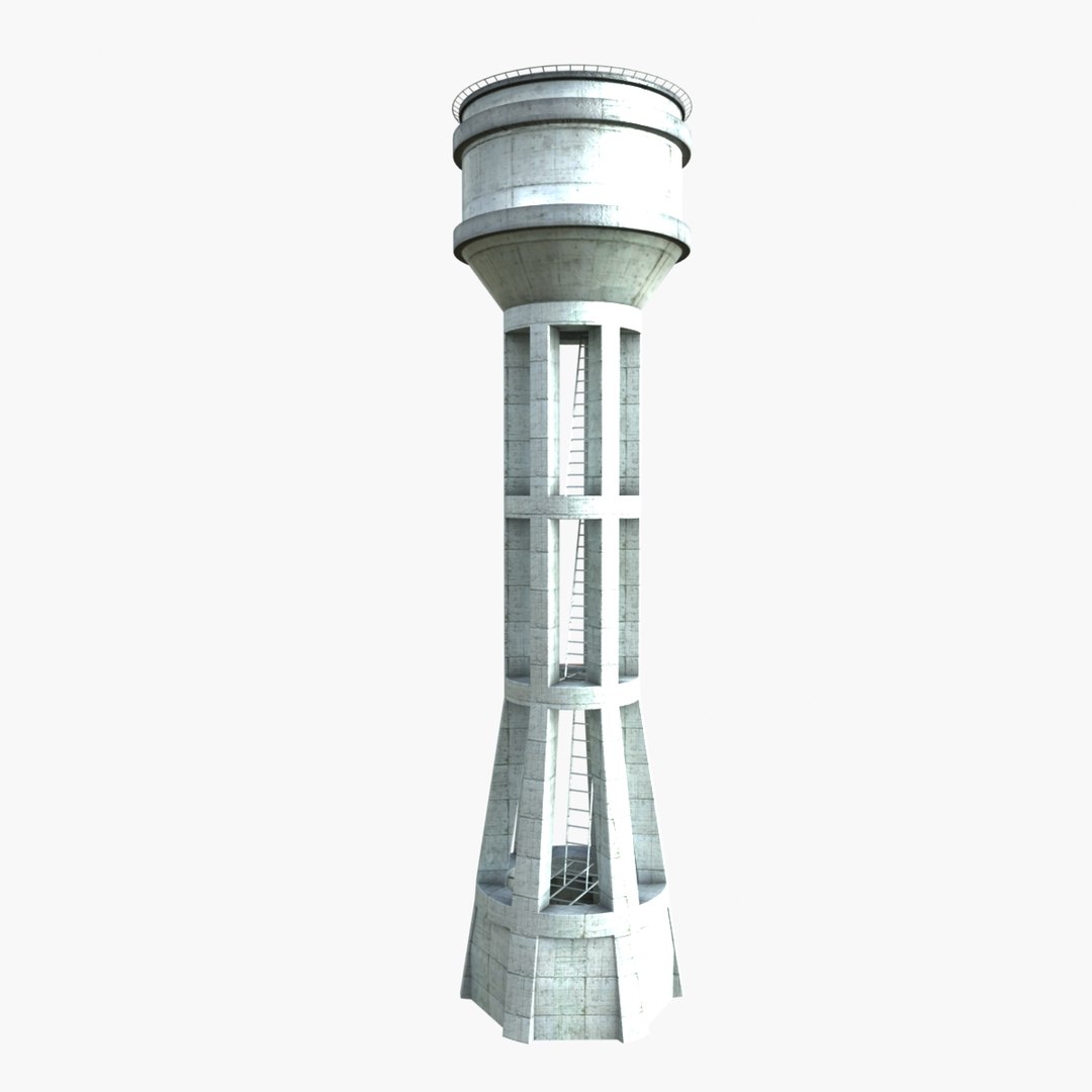 3D Water Tower Model - TurboSquid 1226755