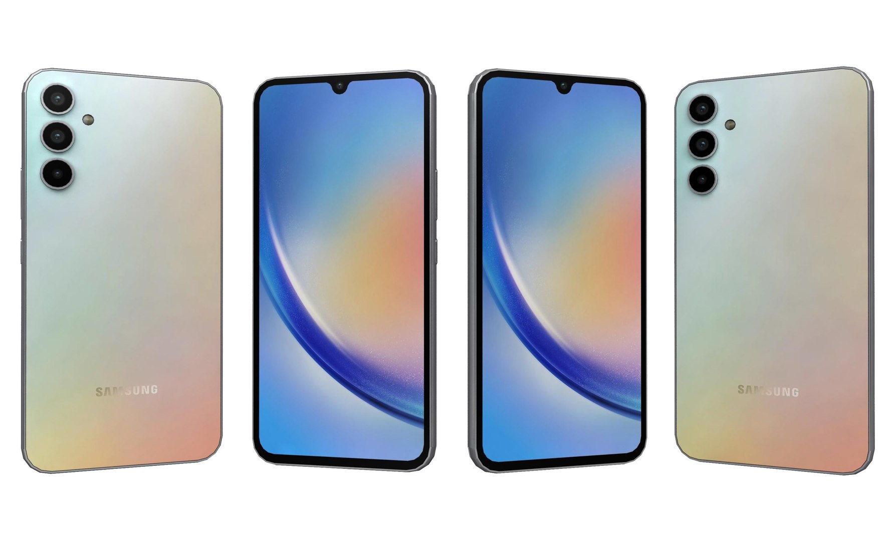 3D Samsung Galaxy A34 All Colors - TurboSquid 2045362