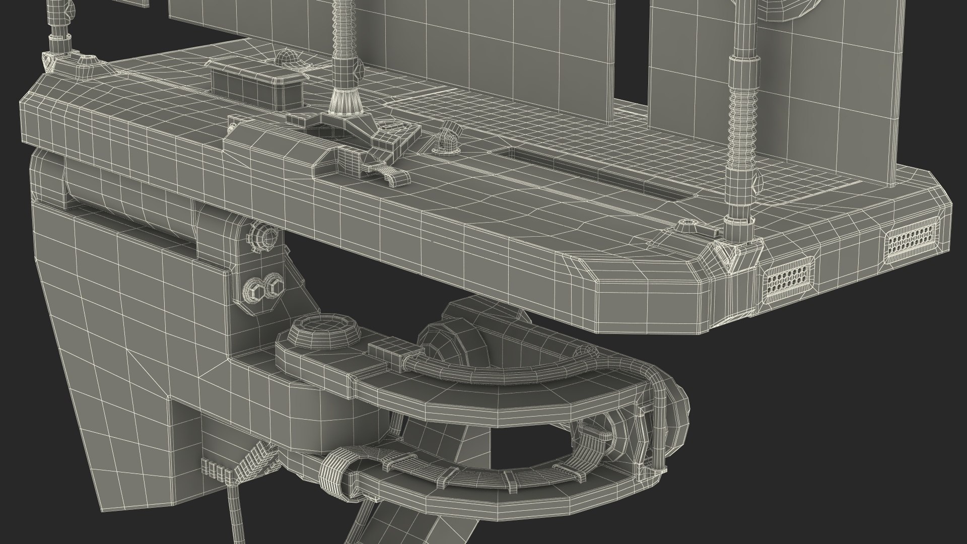 Sci-fi Three Monitor Computer 3D model - TurboSquid 2136697