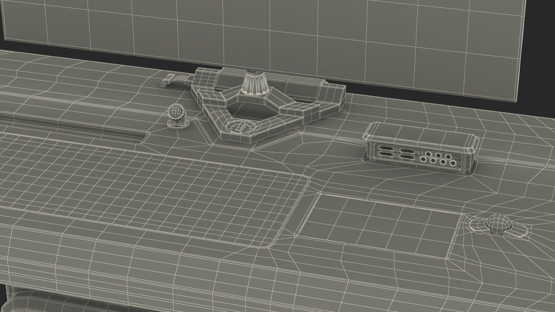 Sci-fi Three Monitor Computer 3D model - TurboSquid 2136697