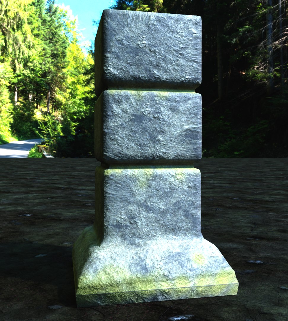 Small stone pillar 3D model - TurboSquid 1285254
