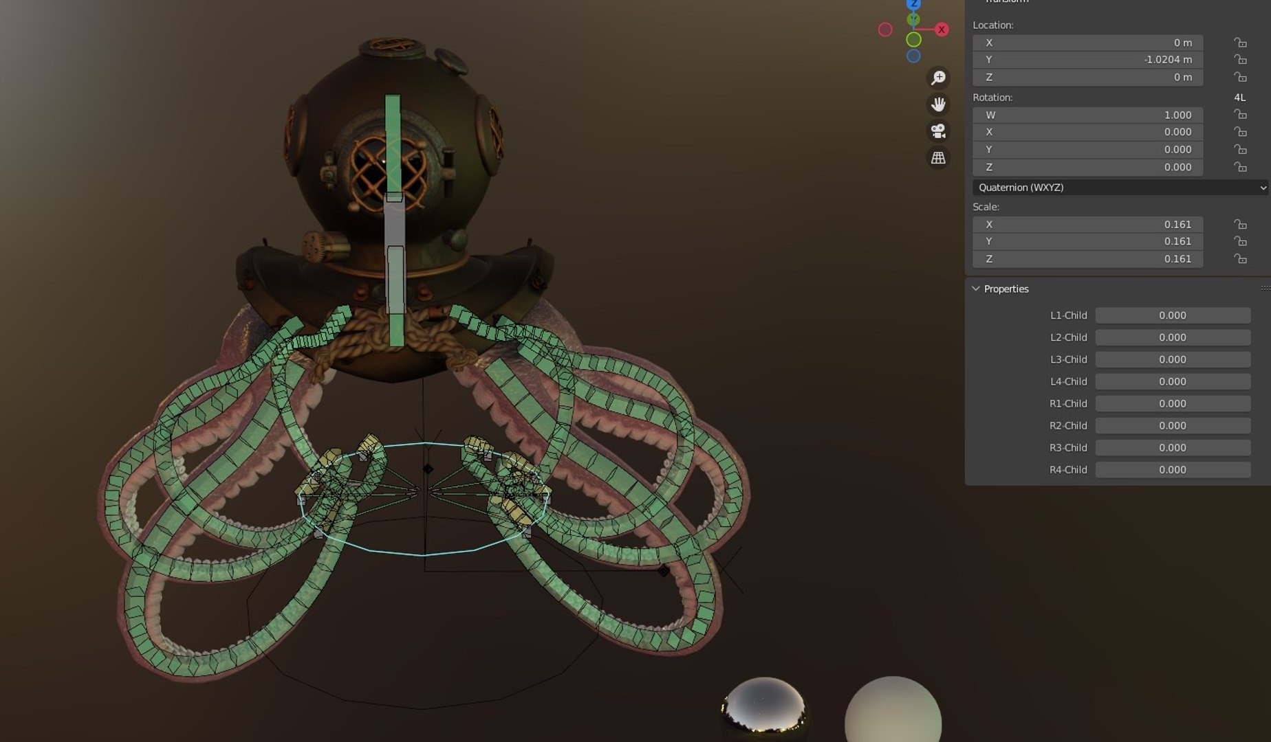 Rigged Odd Diver 3D Model - TurboSquid 1958044