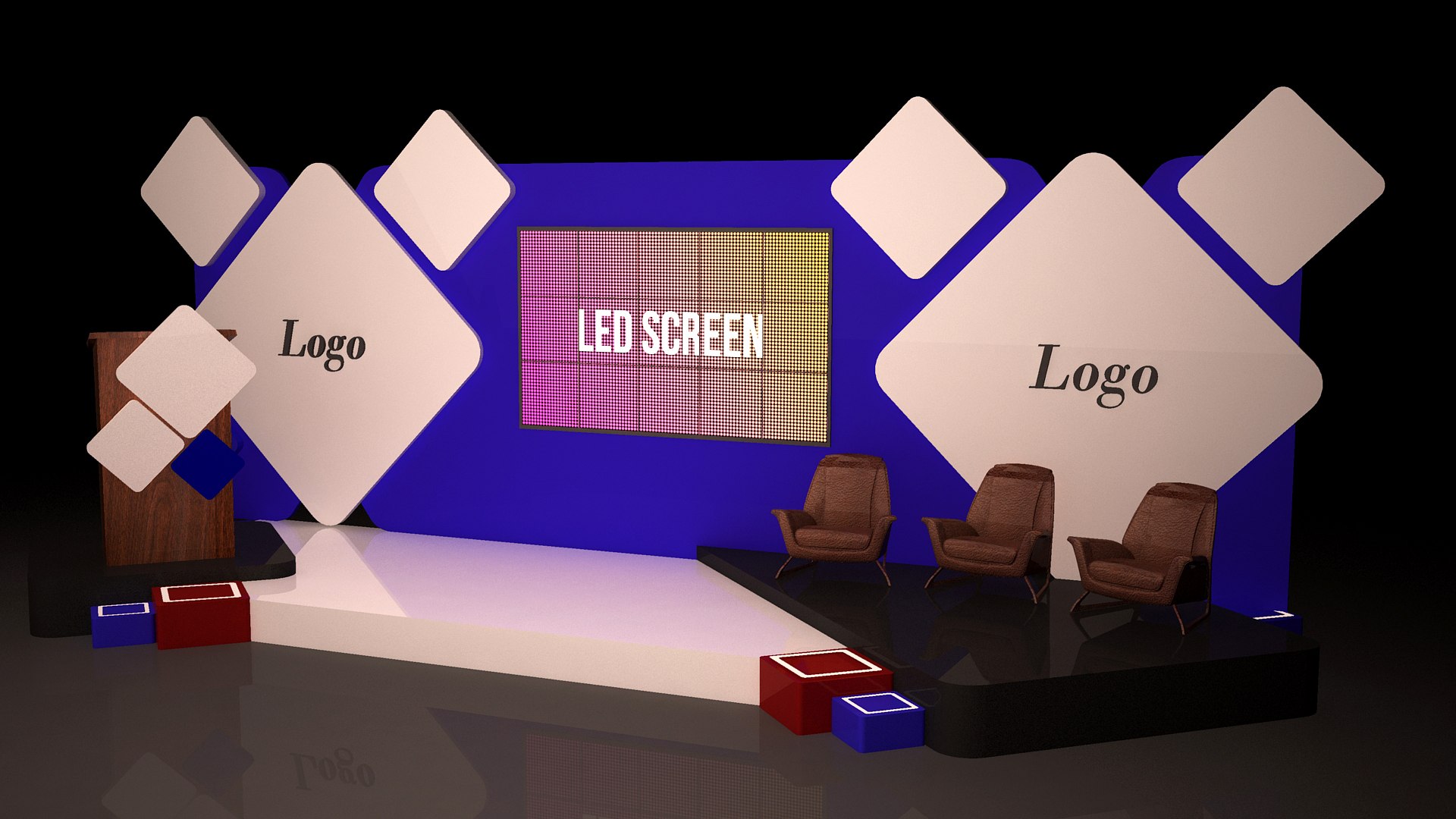 3D Event Stage - TurboSquid 2049039