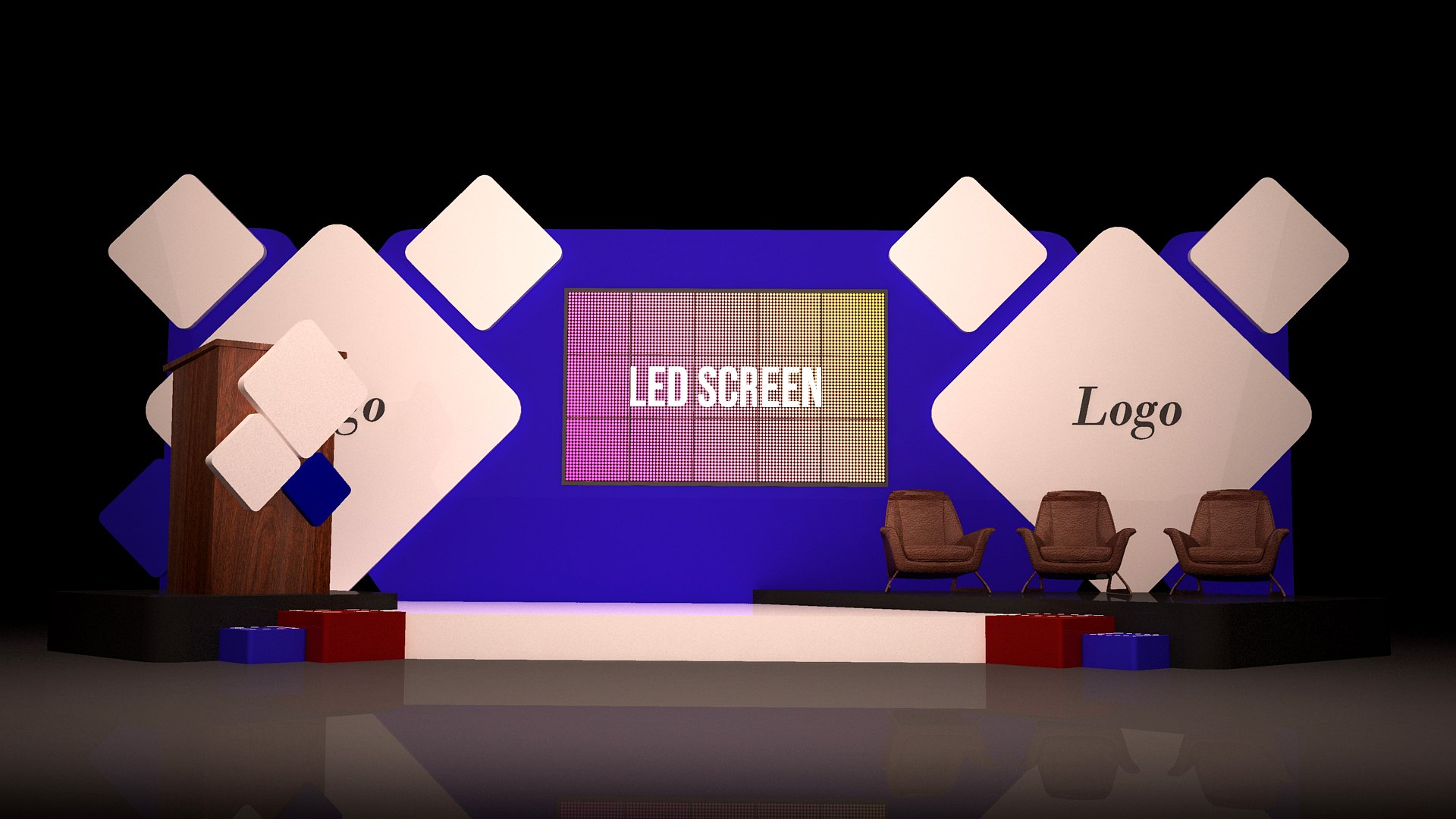 3D Event Stage - TurboSquid 2049039