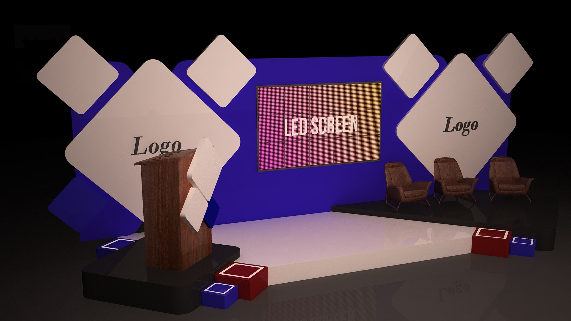 3D Event Stage - TurboSquid 2049039