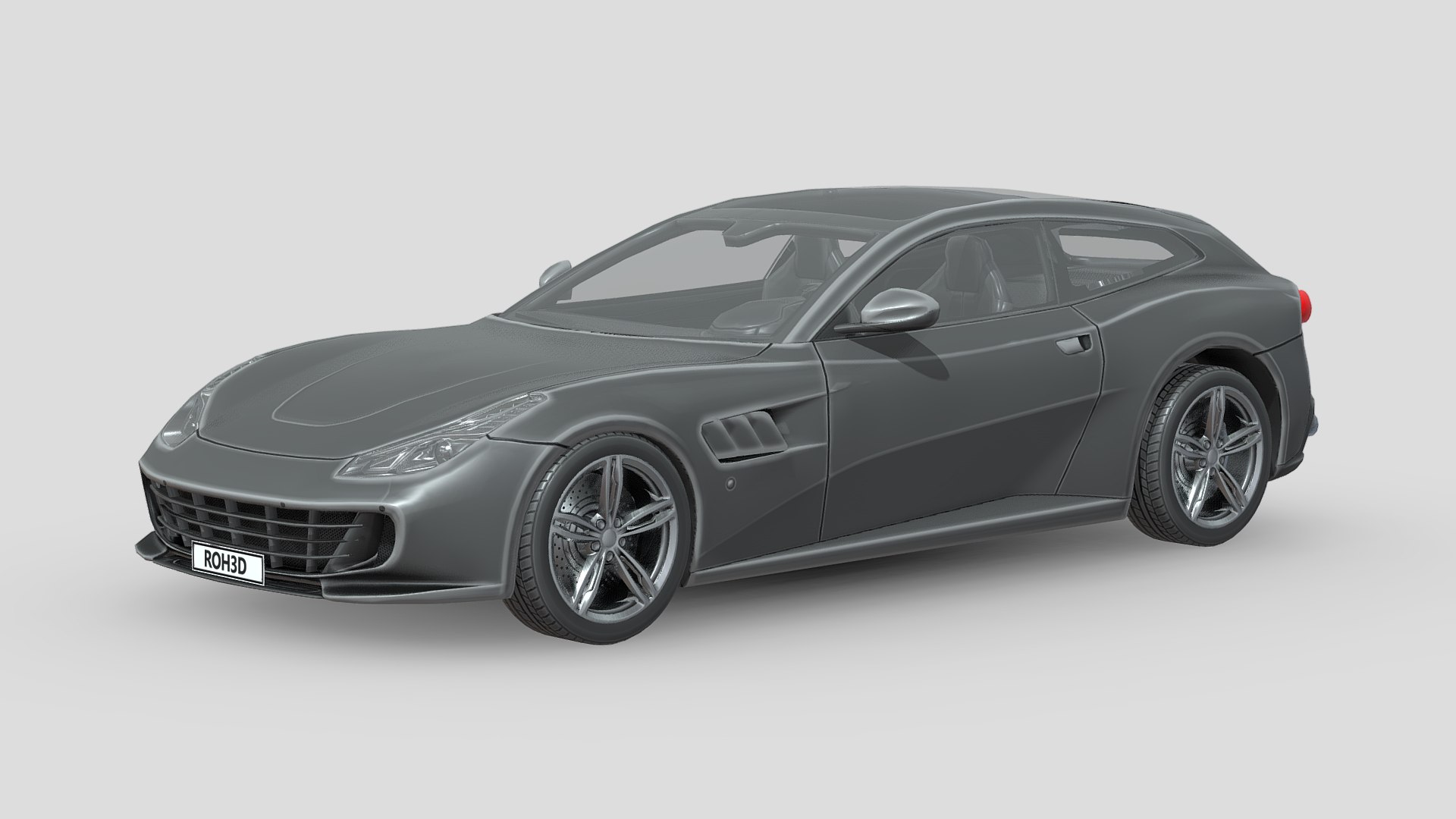 Low Poly Cars - Ferrari GTC4 Lusso 3D - TurboSquid 2087537
