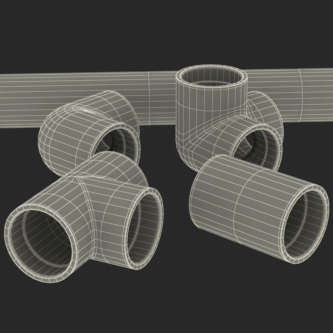 3d Pvc Pipes Fitting 7