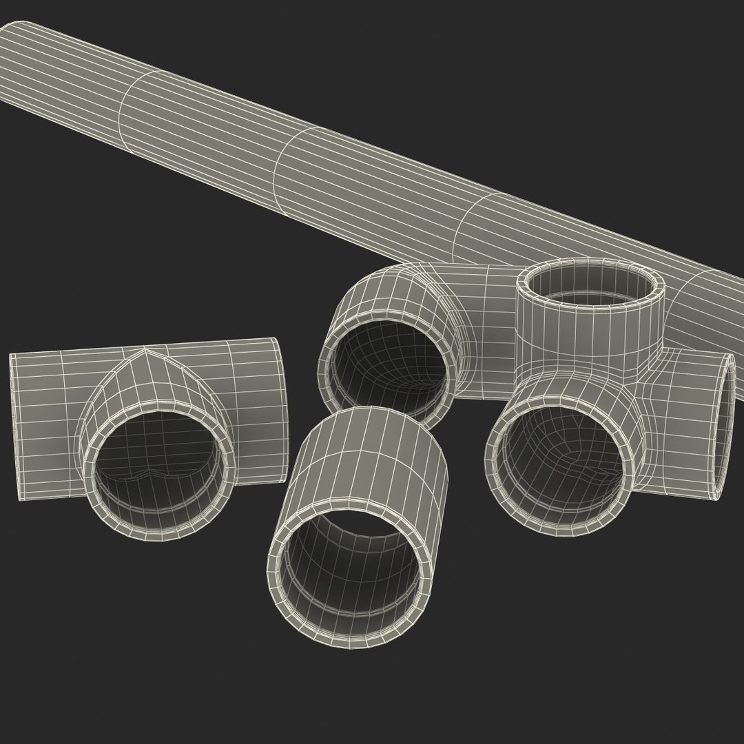 3d Pvc Pipes Fitting 7