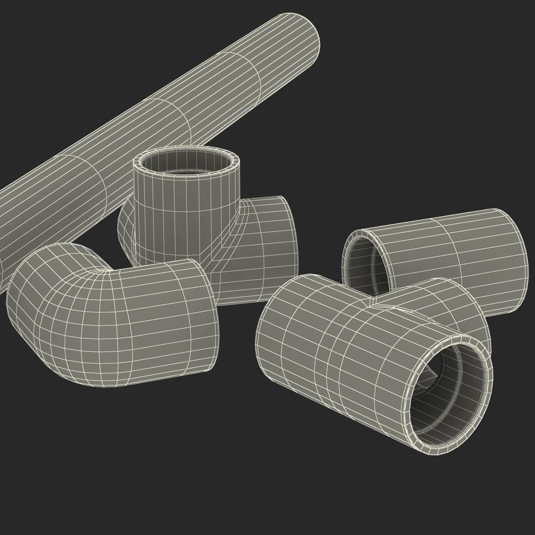 3d Pvc Pipes Fitting 7