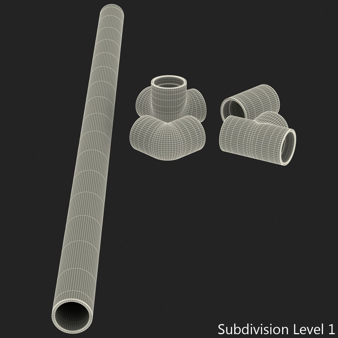 3d pvc pipes fitting 7