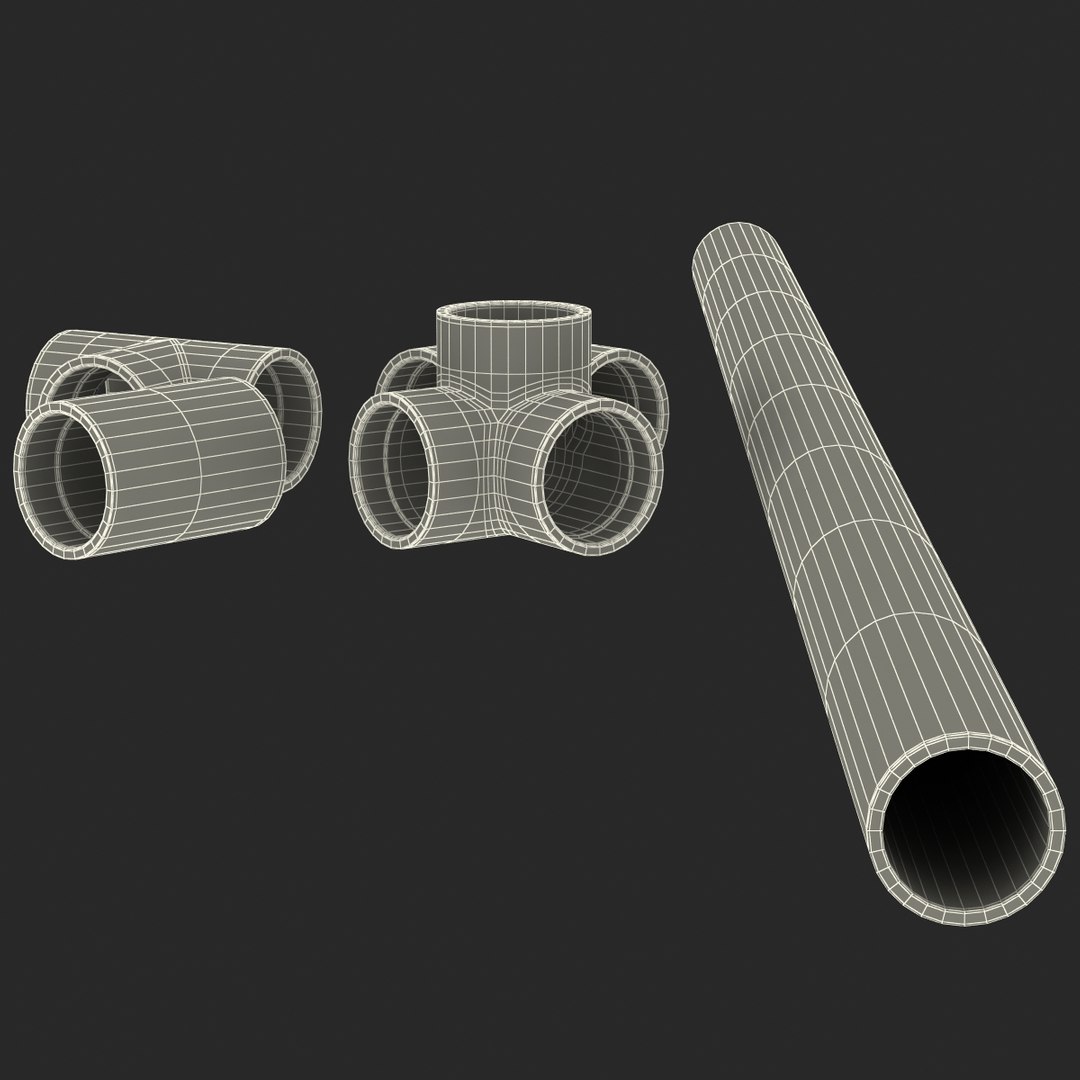 3d Pvc Pipes Fitting 7