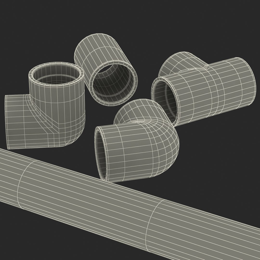 3d Pvc Pipes Fitting 7