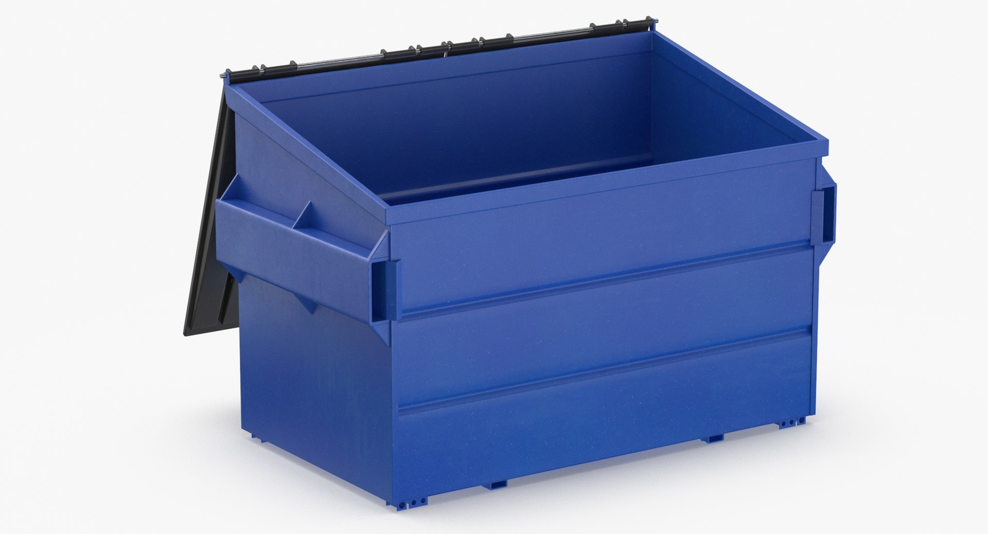 Front Load Dumpster Clean and Dirty, Open and Closed 3D model ...
