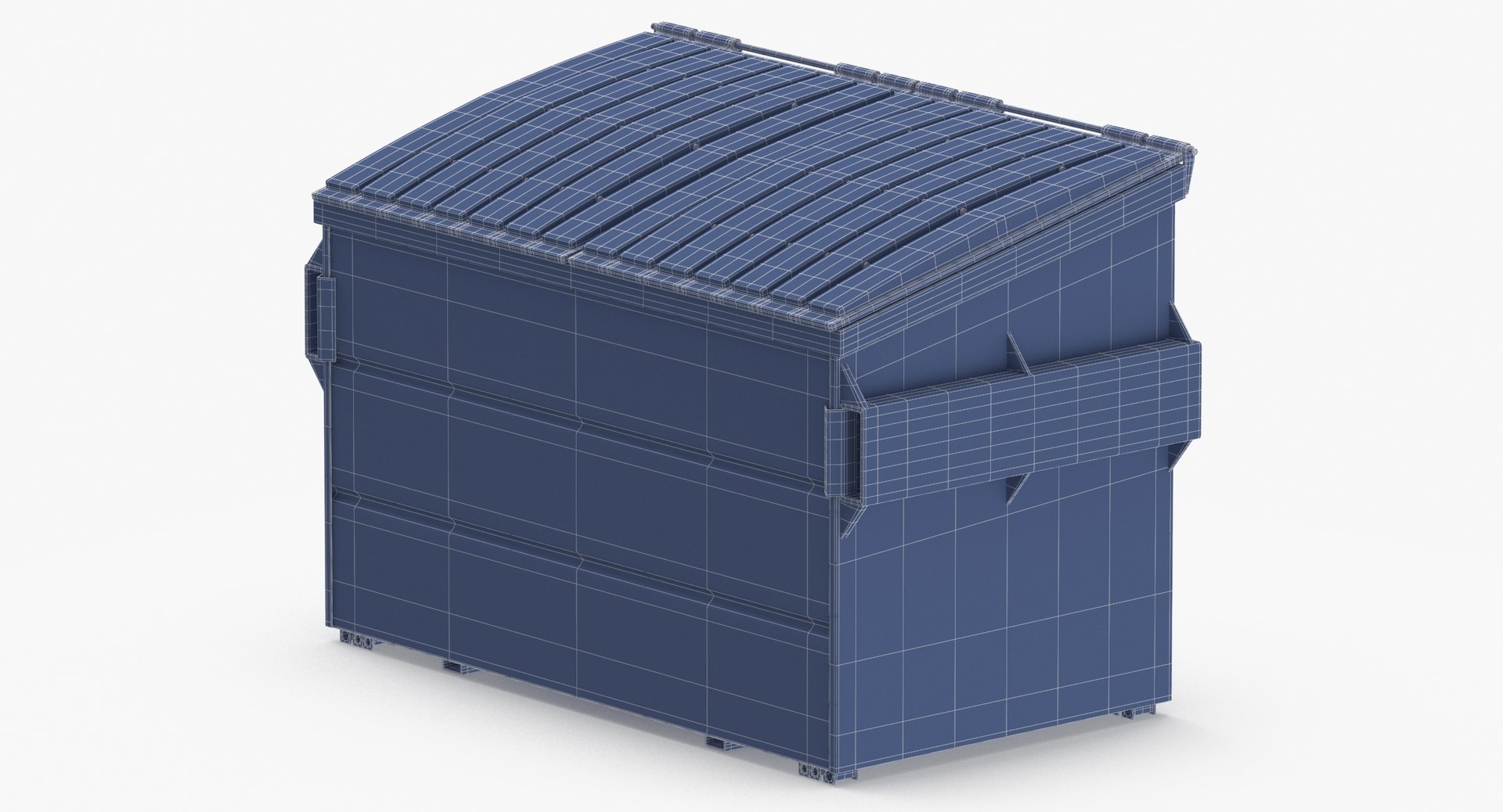 Front Load Dumpster Clean and Dirty, Open and Closed 3D model ...