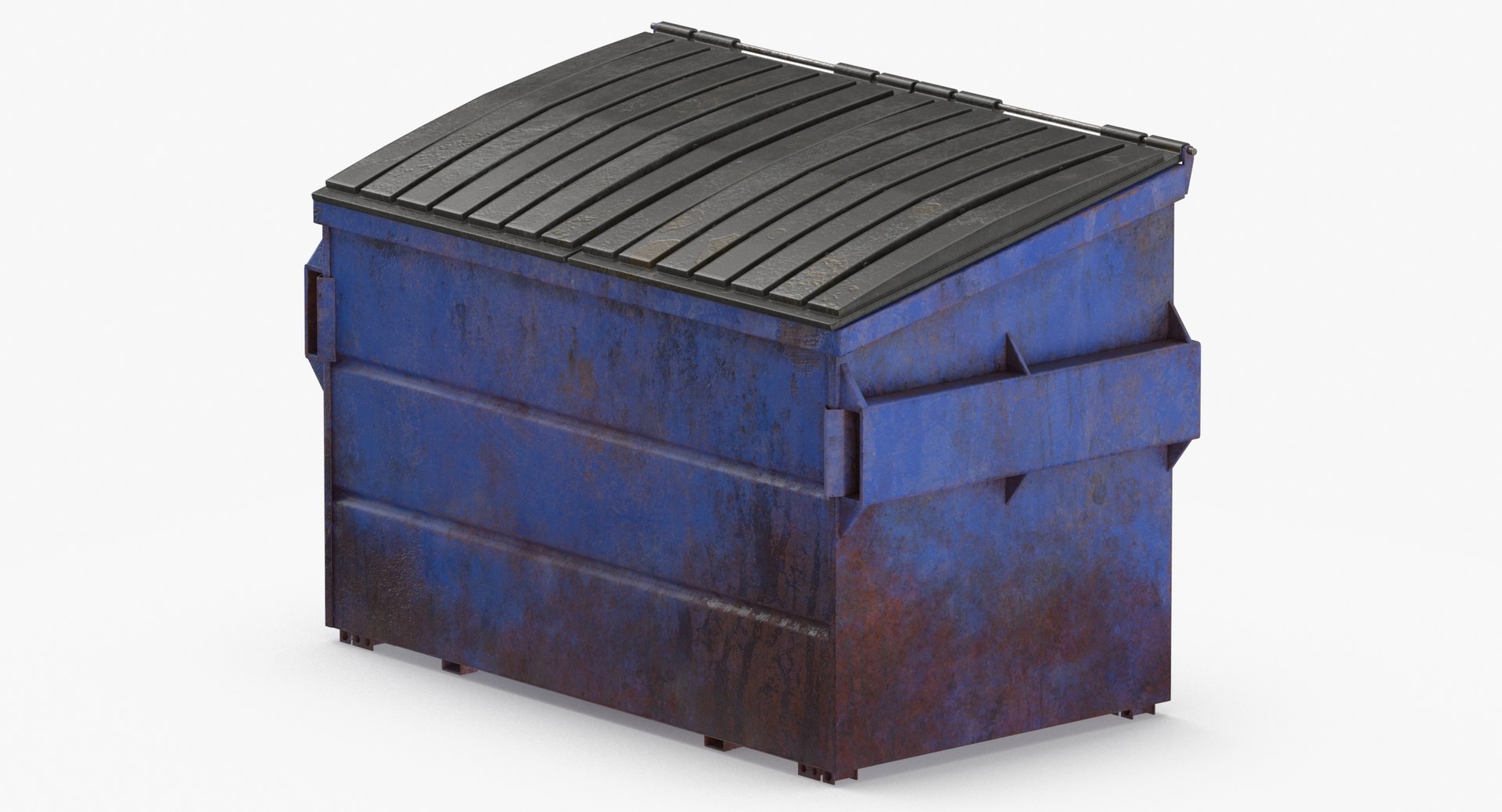 Front Load Dumpster Clean and Dirty, Open and Closed 3D model ...