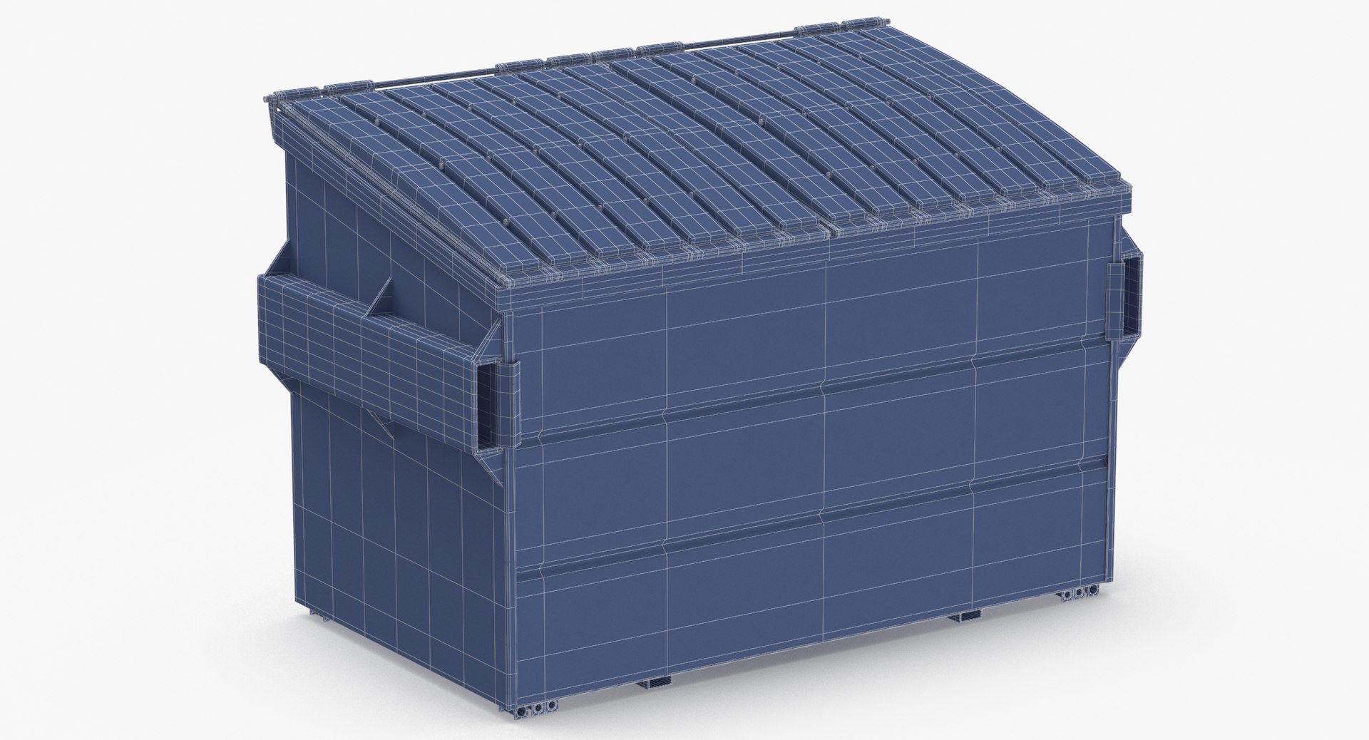 Front Load Dumpster Clean and Dirty, Open and Closed 3D model ...