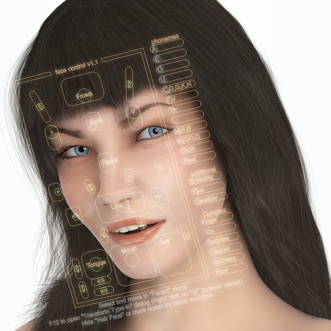 jane realistic female woman 3d max