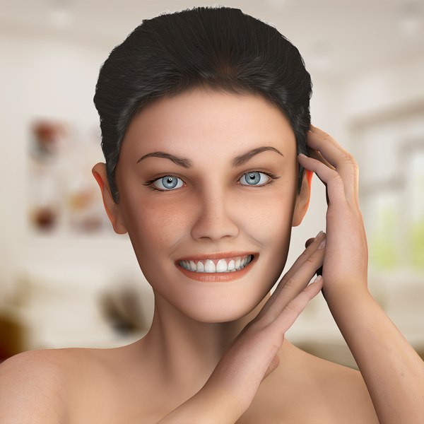jane realistic female woman 3d max