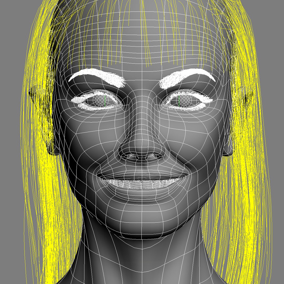 jane realistic female woman 3d max