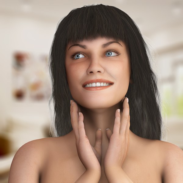 jane realistic female woman 3d max