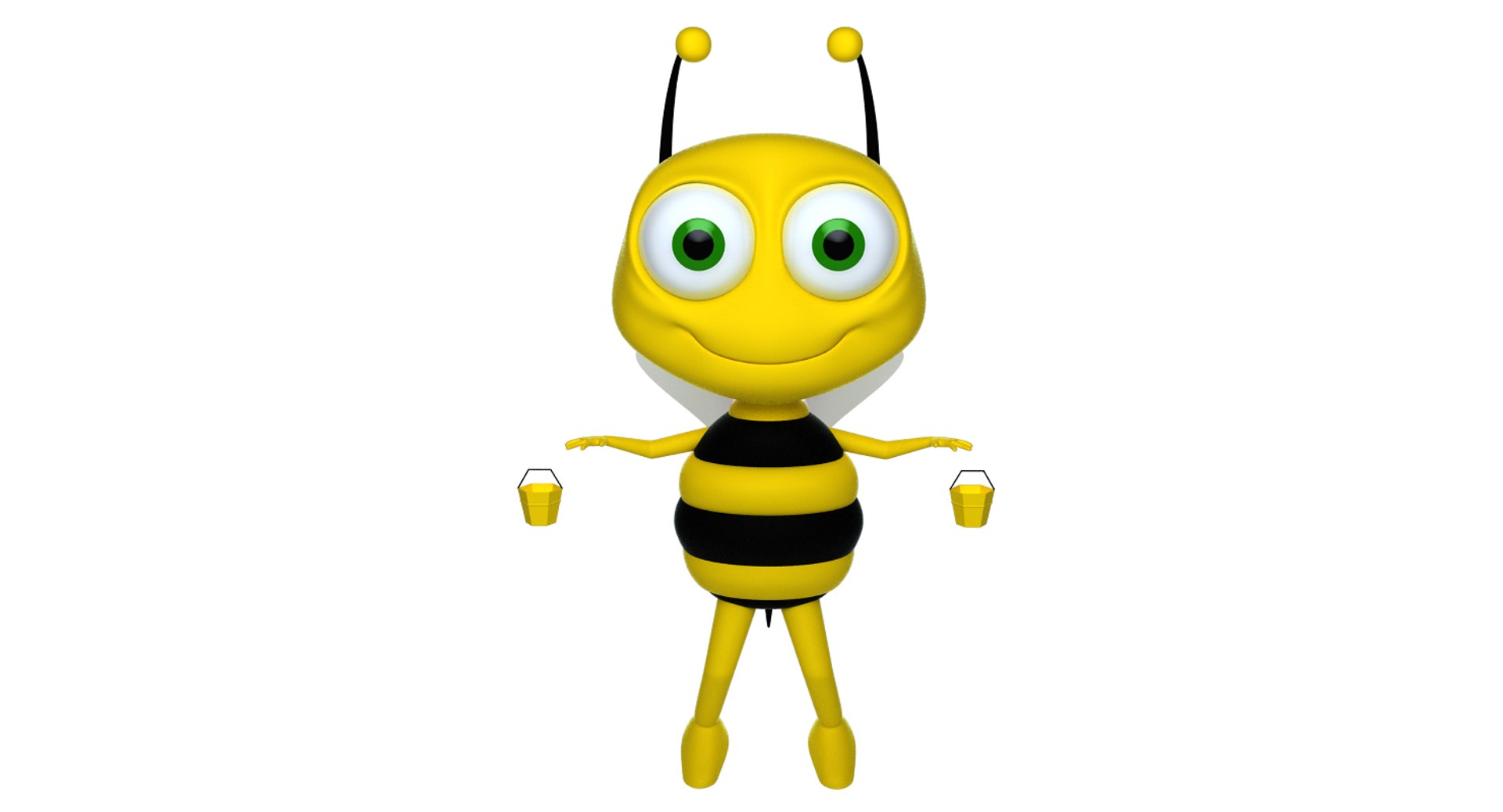Cartoon Bee 3D Model - TurboSquid 1382290