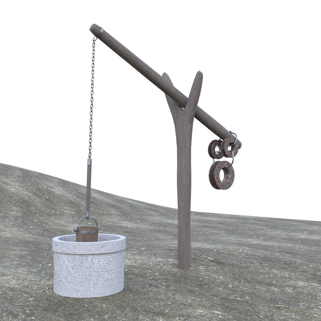 3D Old Rustic Well - TurboSquid 2438138