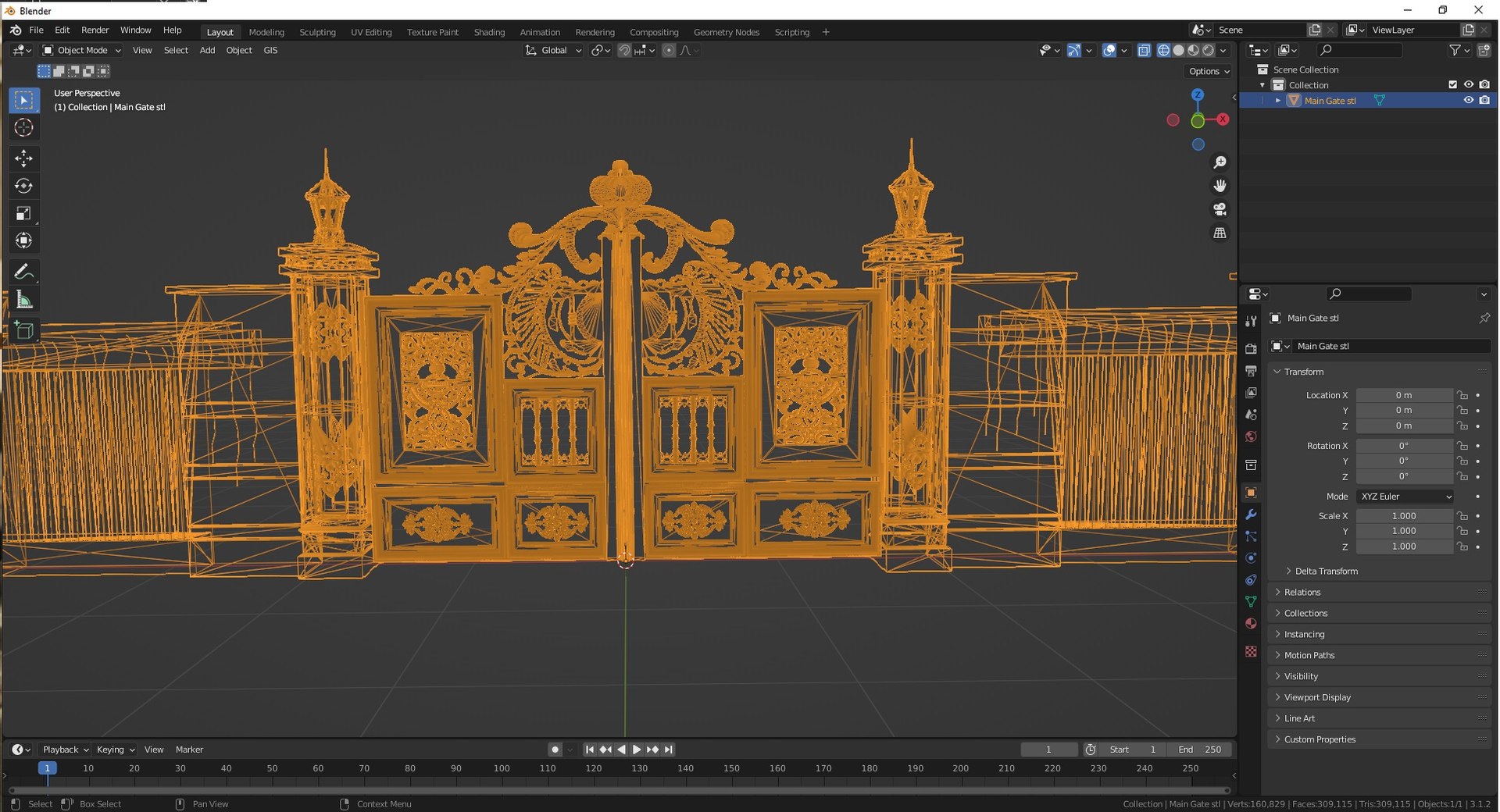 3D Main Gate - TurboSquid 1969929