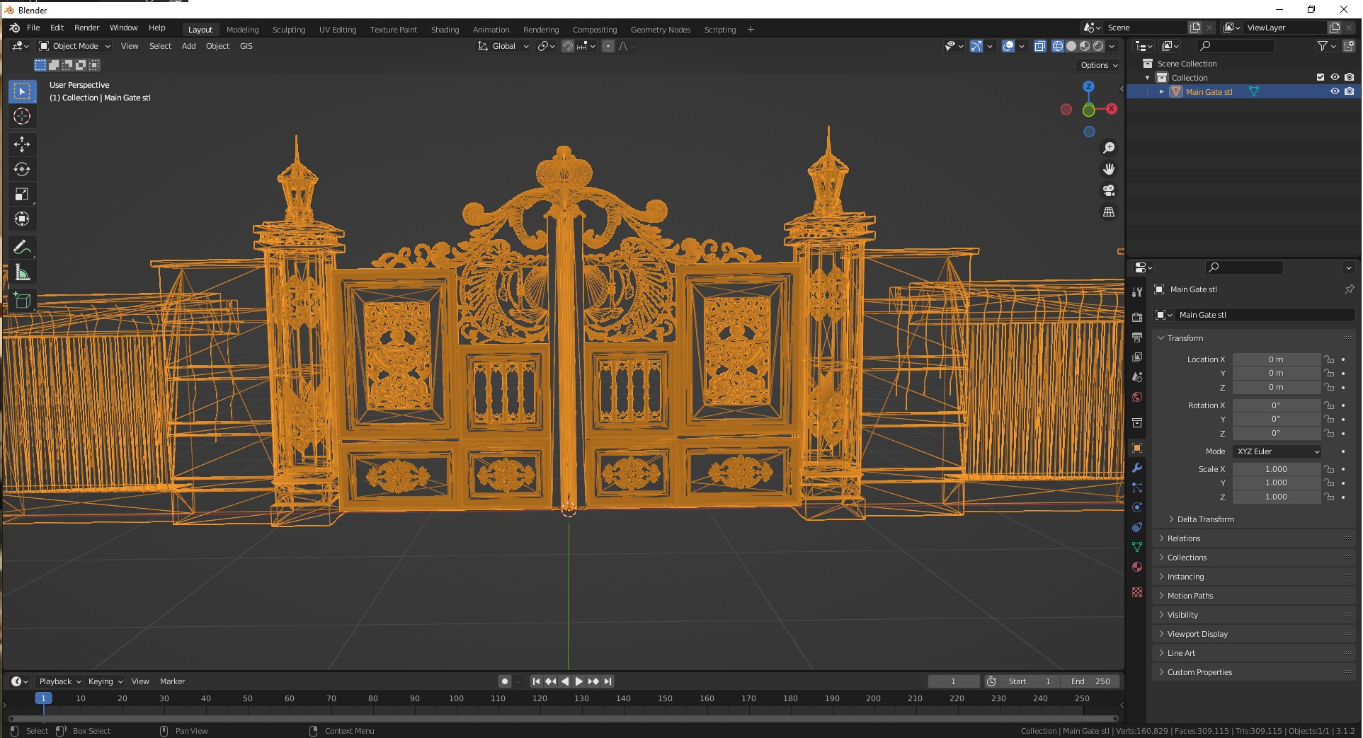 3D Main Gate - TurboSquid 1969929