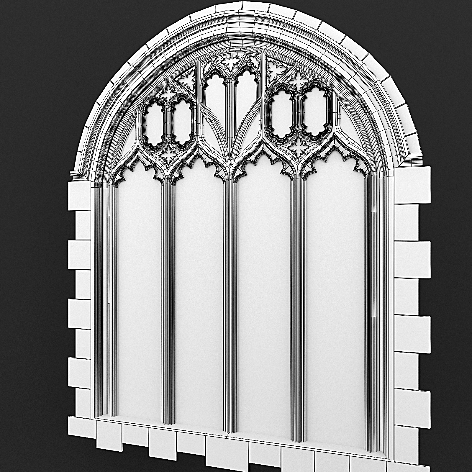 gothic window 3d model
