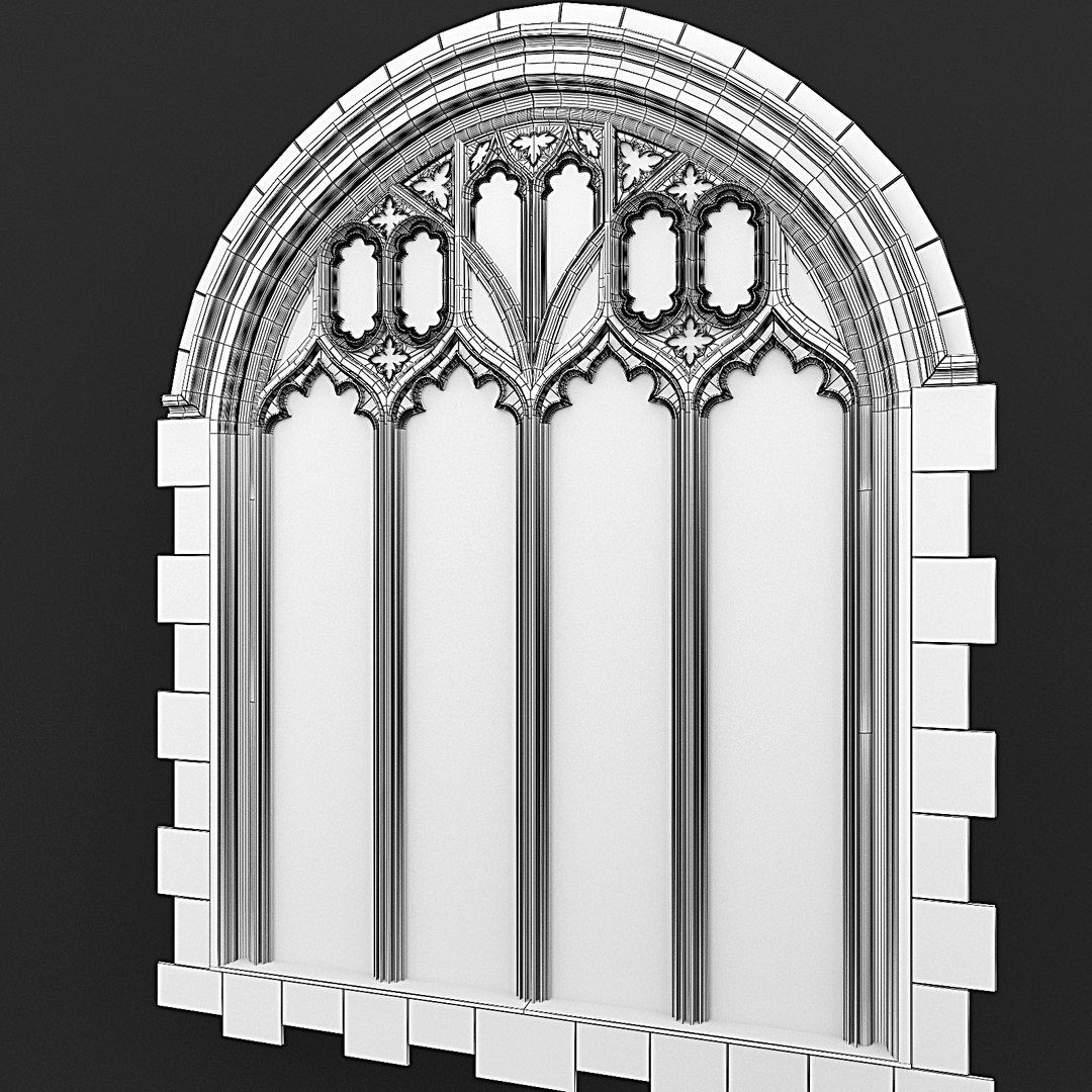 Gothic Window 3d Model