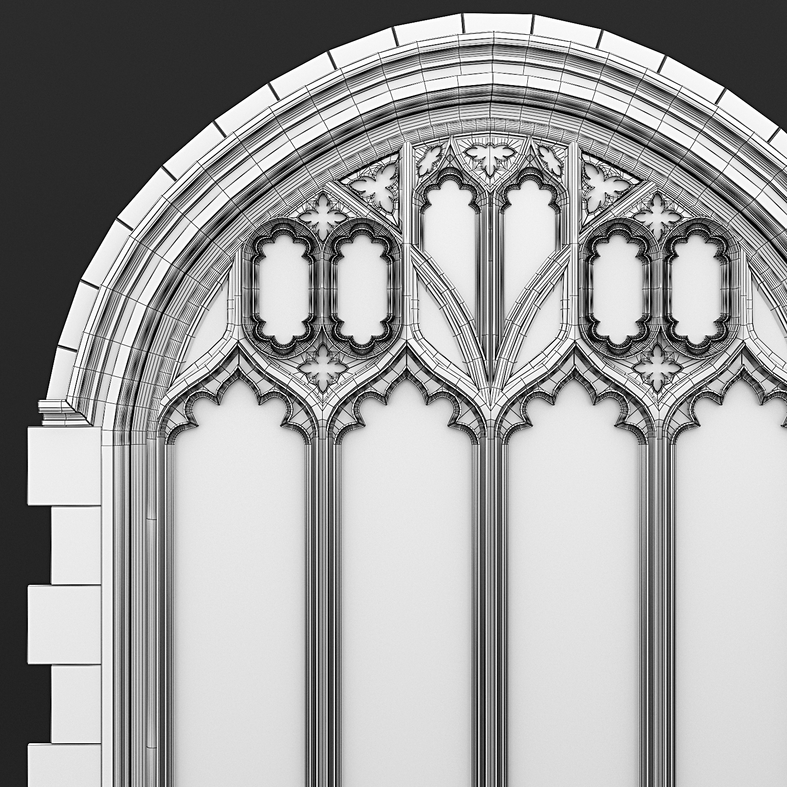 gothic window 3d model