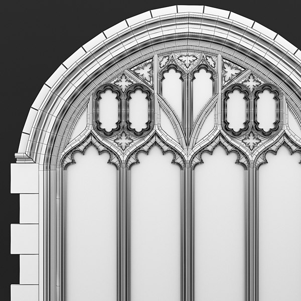 gothic window 3d model