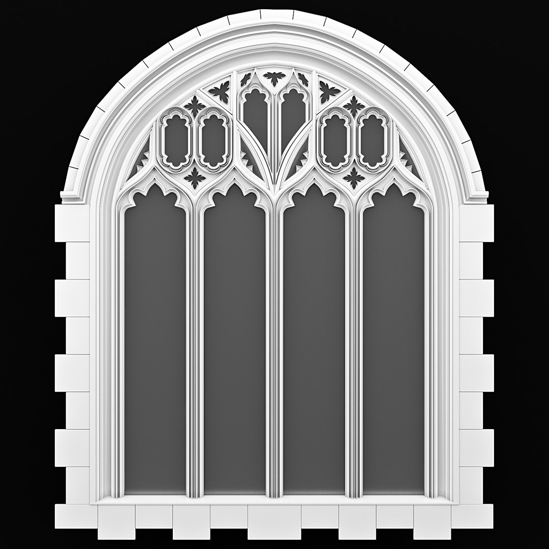 Gothic Window 3d Model