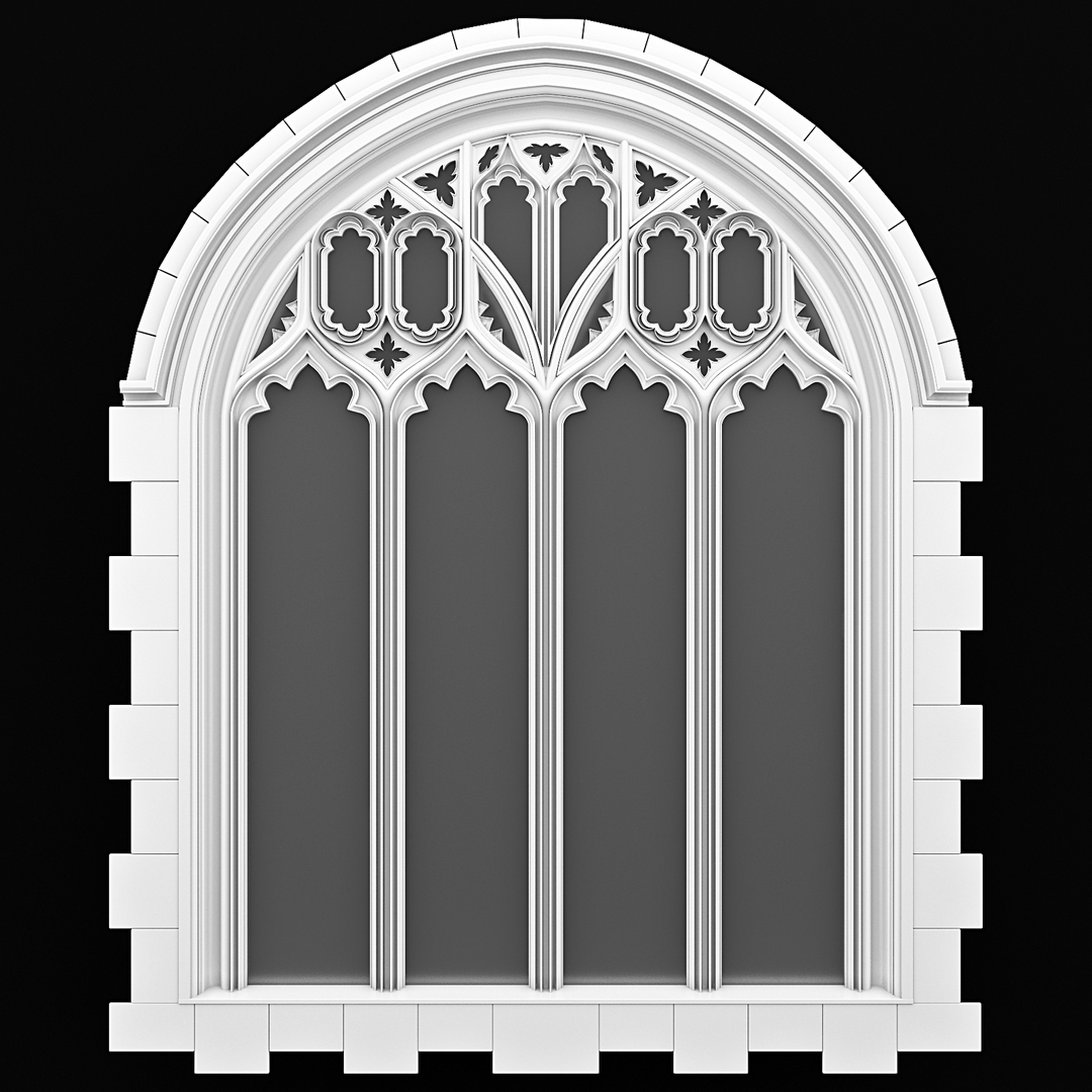 gothic window 3d model