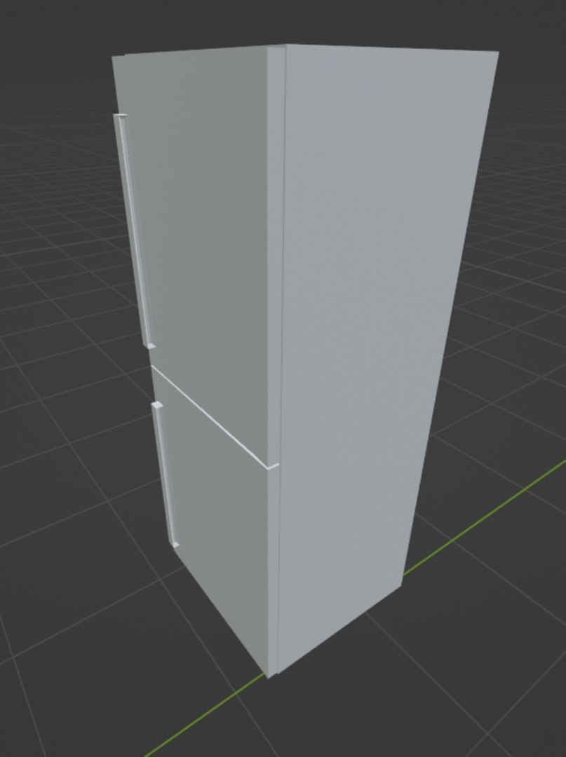 Basic Fridge low Poly 3D - TurboSquid 2075340
