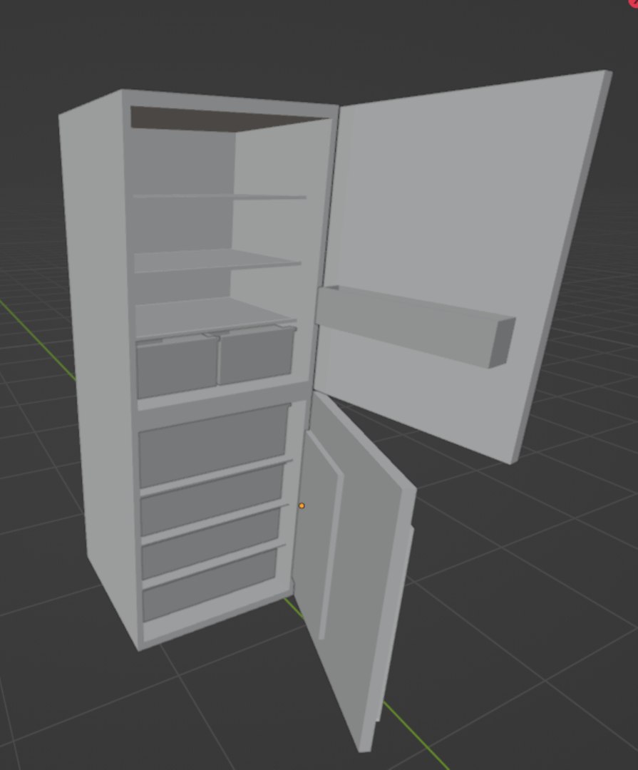 Basic Fridge low Poly 3D - TurboSquid 2075340