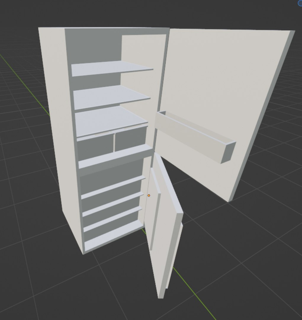 Basic Fridge low Poly 3D - TurboSquid 2075340